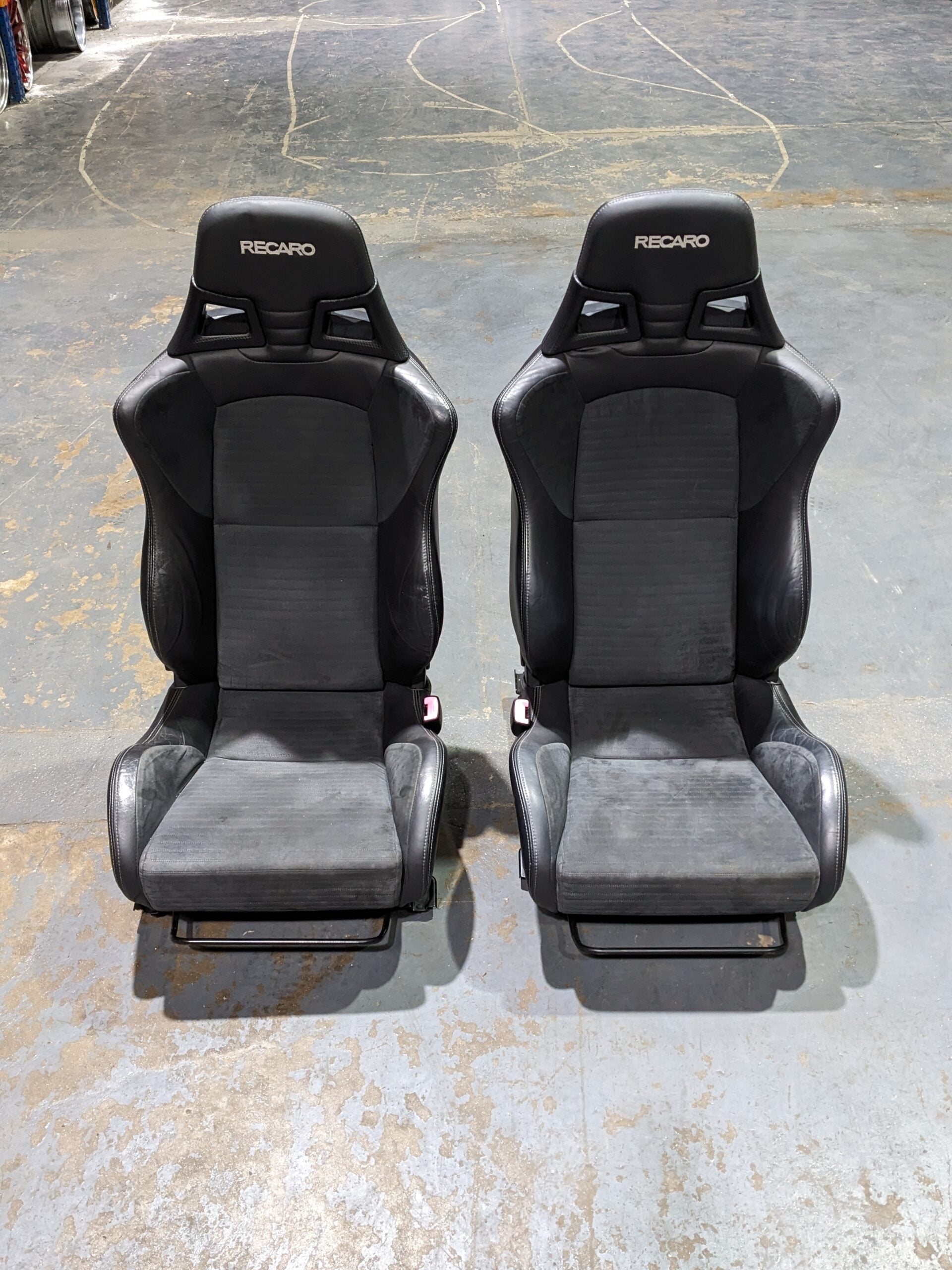RECARO MITSUBISHI EVO X CZ4A JDM ALCANTARA RACING SEATS PAIR - JDM ...
