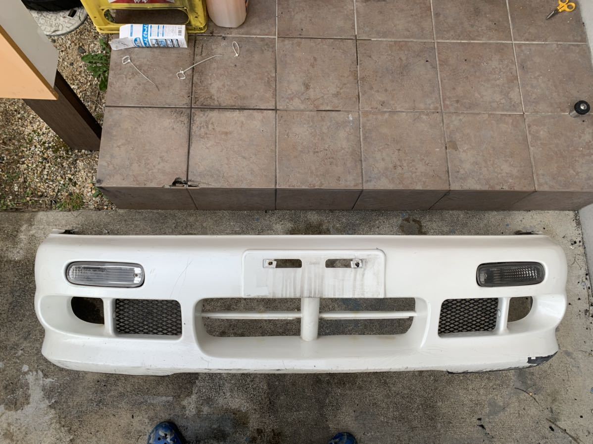 NISSAN SILVIA S14 GENUINE OEM ZENKI NAVAN FRONT BUMPER W/ MESH & LIGHTS ...